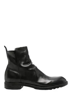 Officine Creative Leather Ankle Boots - Black