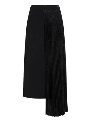 Karl Lagerfeld Asymmetric Sequin Skirt - Black