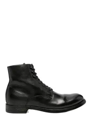 Officine Creative Chronicle Lace-up Side-zip Ankle Boots - Black
