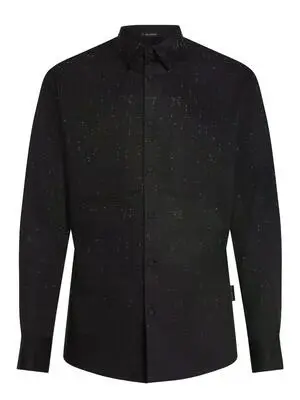 Karl Lagerfeld Monogram Rhinestone Shirt - Black
