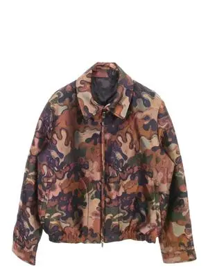 Dior X Peter Doig Camouflage Print Bomber Jacket - Brown