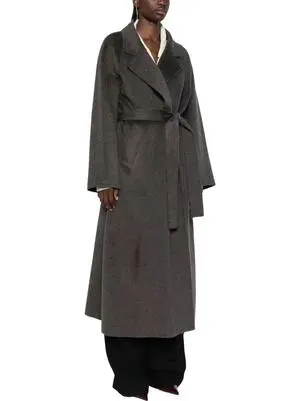 ARMA Nouk Belted Wool Coat - Grey
