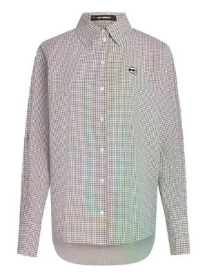Karl Lagerfeld Ikon Checked Shirt - Neutrals
