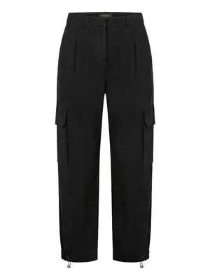MOORER Moorer Wide-Leg Cargo Pants With Elasticated Waistband And Drawstring Cuffs