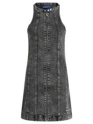 Karl Lagerfeld Sleeveless Zip-up Mini Dress - Grey