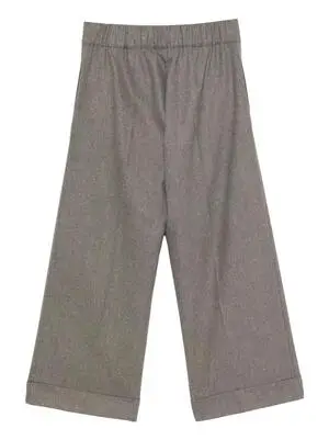 D.exterior Pressed Crease Turned-up Cuffs Trousers - Brown