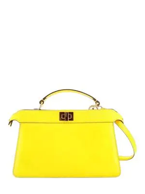 Fendi Fendi Peekaboo ISeeU East West Satchel Yellow
