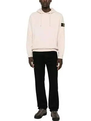 Stone Island Compass-patch Drawstring Hoodie - Pink