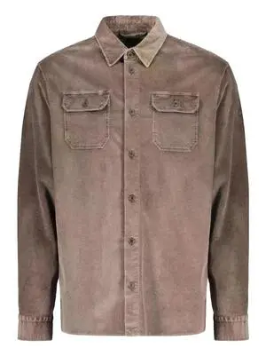 Paul & Shark Corduroy Flap-pocket Shirt - Brown