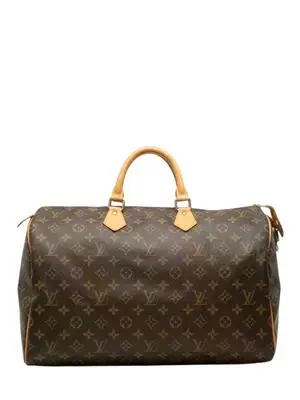 LOUIS VUITTON Monogram Speedy 40 Boston Bag - Brown
