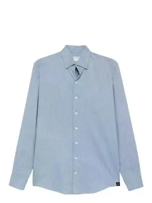 GRAN SASSO Long-sleeve Button-down Shirt - Blue