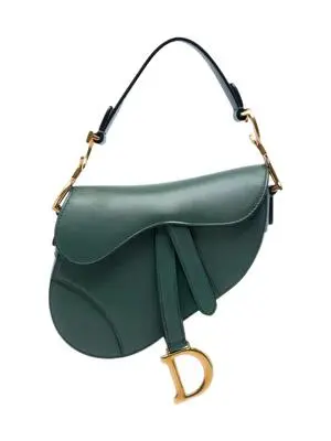 Dior Christian Dior 2009 Mini Smooth Calfskin Saddle Bag Green