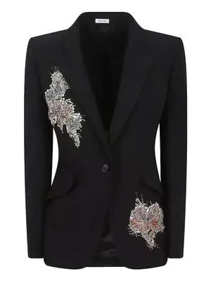 Alexander McQueen Embellished Blazer - Black