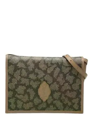 Saint Laurent 20th Century Coated Canvas Giraffe Print Shoulder Bag - Grey
