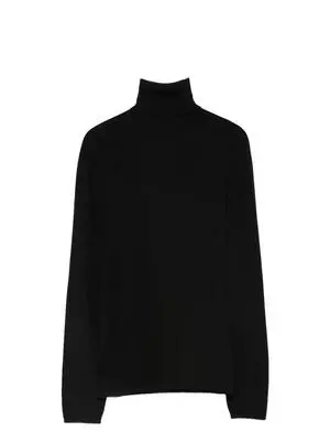 D.exterior Roll-neck Wool Sweater - Black