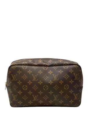 LOUIS VUITTON 1990 Monogram Trousses Toilette 28 Clutch Bag - Brown