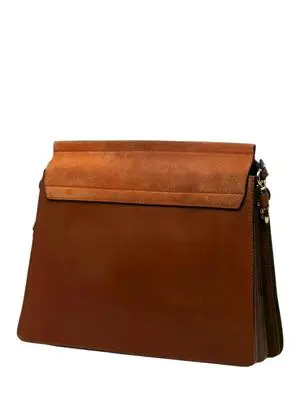 Chloé Medium Calfskin And Suede Faye Crossbody Bag - Brown