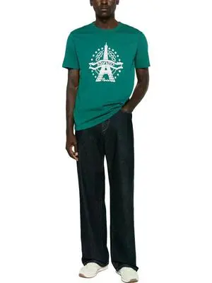 Kenzo Eiffel Tower Graphic-print T-shirt - Green