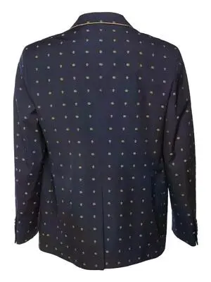 Gucci Double G Jacquard Blazer Blue