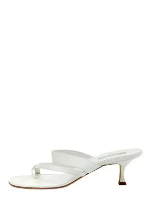 Manolo Blahnik Manolo Blahnik Susa Cut-Out Thong Sandals White