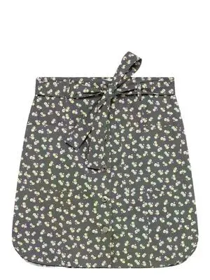 MSGM MSGM Belted Floral Print Mini Skirt