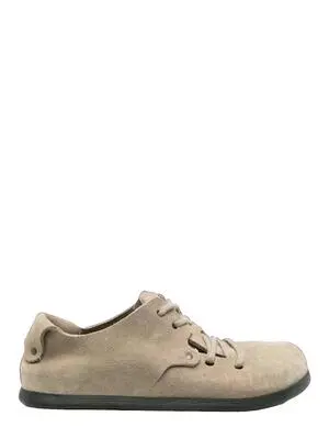 BIRKENSTOCK Montana Lace-up Suede Clogs - Neutrals