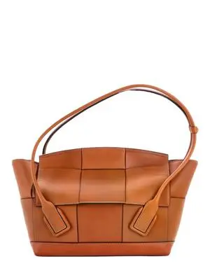 Bottega Veneta Arco Maxi Intrecciato Leather Shoulder Bag - Brown