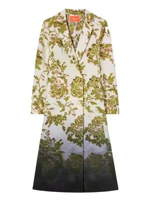 LA DOUBLEJ La DoubleJ Long-Sleeve Floral-Print Coat