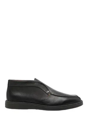 Santoni Santoni Detriot Leather Loafers Black