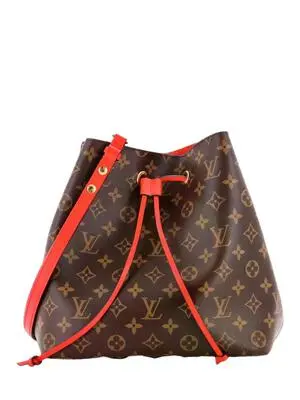 LOUIS VUITTON Louis Vuitton Monogram Canvas Neonoe MM Bucket Bag Red