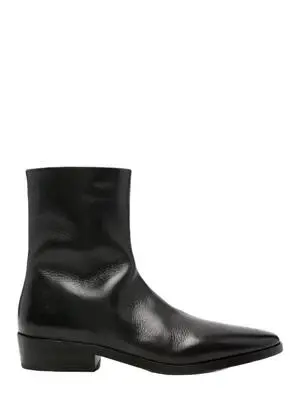 Marsèll Side-zip Leather Ankle Boots - Black