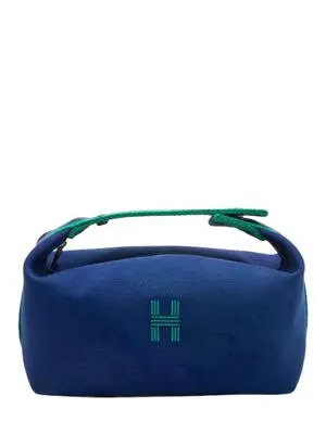 Hermès Hermès Toile H Canvas Pouch Blue