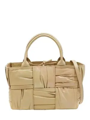 Bottega Veneta Bottega Veneta Small Arco Intrecciato Leather Tote Bag Neutrals