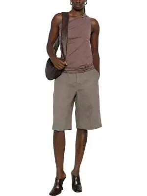Rick Owens Pressed-crease Tailored Shorts - Grey