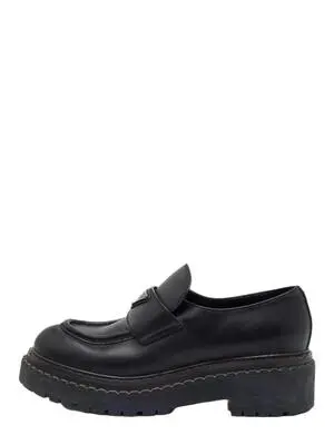 PRADA Prada Black Leather Platform Loafers