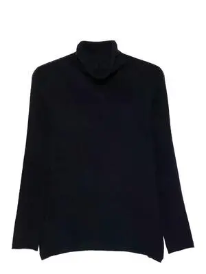BEYOU Roll Neck Wool Sweater - Blue