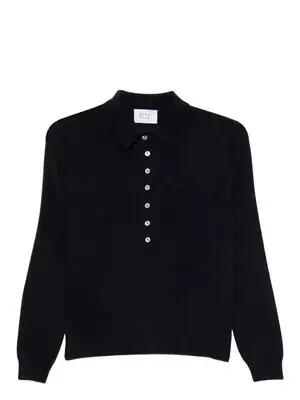 BEYOU Button-up Knitted Polo Sweater - Brown