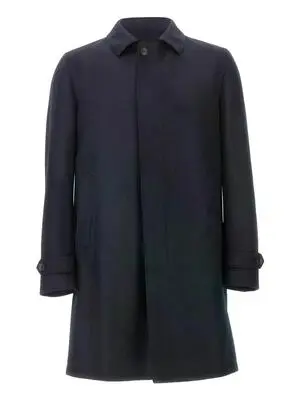 Tagliatore Alton Concealed-button Wool Coat - Blue