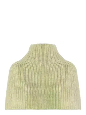 SA SU PHI SA SU PHI Ribbed-Knit Cashmere Cape Yellow