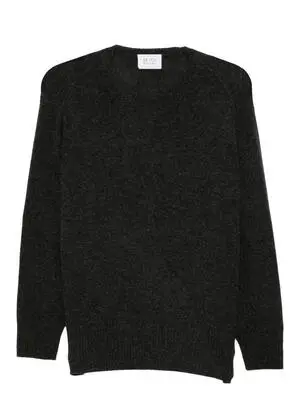 BEYOU Side-slit Sweater - Grey