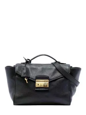 Prada Prada Vitello Daino Soundlock Satchel Black