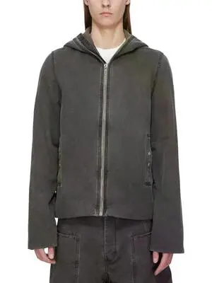 Rick Owens Zip-up Hooded Jacket - Grey