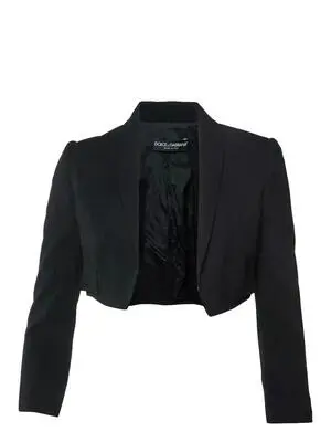 Dolce & Gabbana Open-front Cropped Jacket - Black