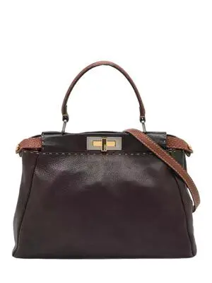 Fendi Selleria Peekaboo Tote Bag - Brown