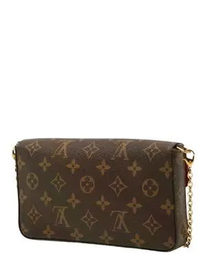 LOUIS VUITTON Louis Vuitton Monogram Pochette Felicie Crossbody Bag Brown