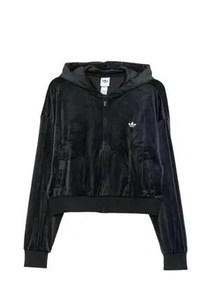 Adidas Velour Zip-up Hoodie - Blue