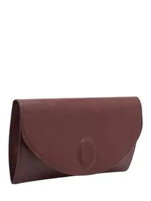 Cartier Must De Oval Emblem Clutch Bag - Red