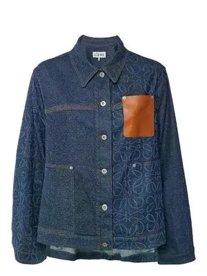 Loewe Anagram Buttoned Denim Jacket - Blue