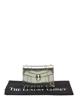 BVLGARI Serpenti Forever Shoulder Bag Silver