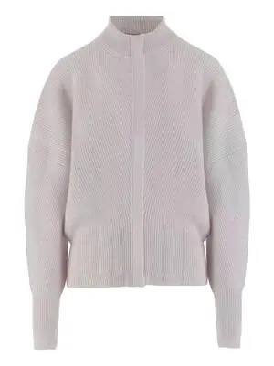 SA SU PHI Long-sleeve Ribbed-knit Cardigan - Neutrals